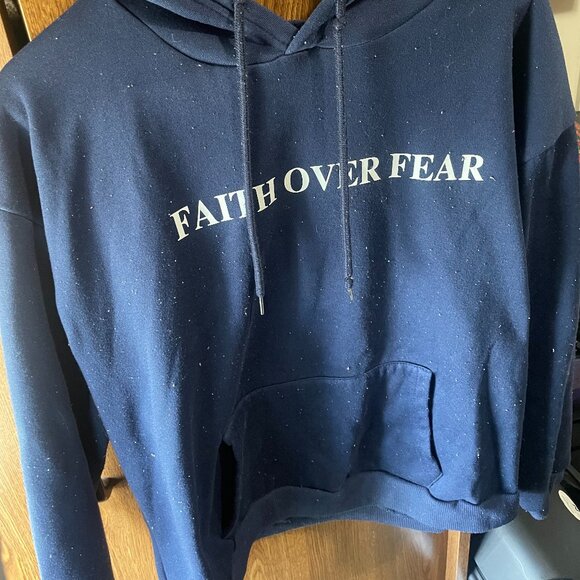 SHEIN | Jackets & Coats | Faith Over Fear Christian Hoodie Shein | Poshmark